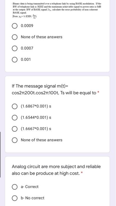 Binary data is being transmitted over a telephone | Chegg.com