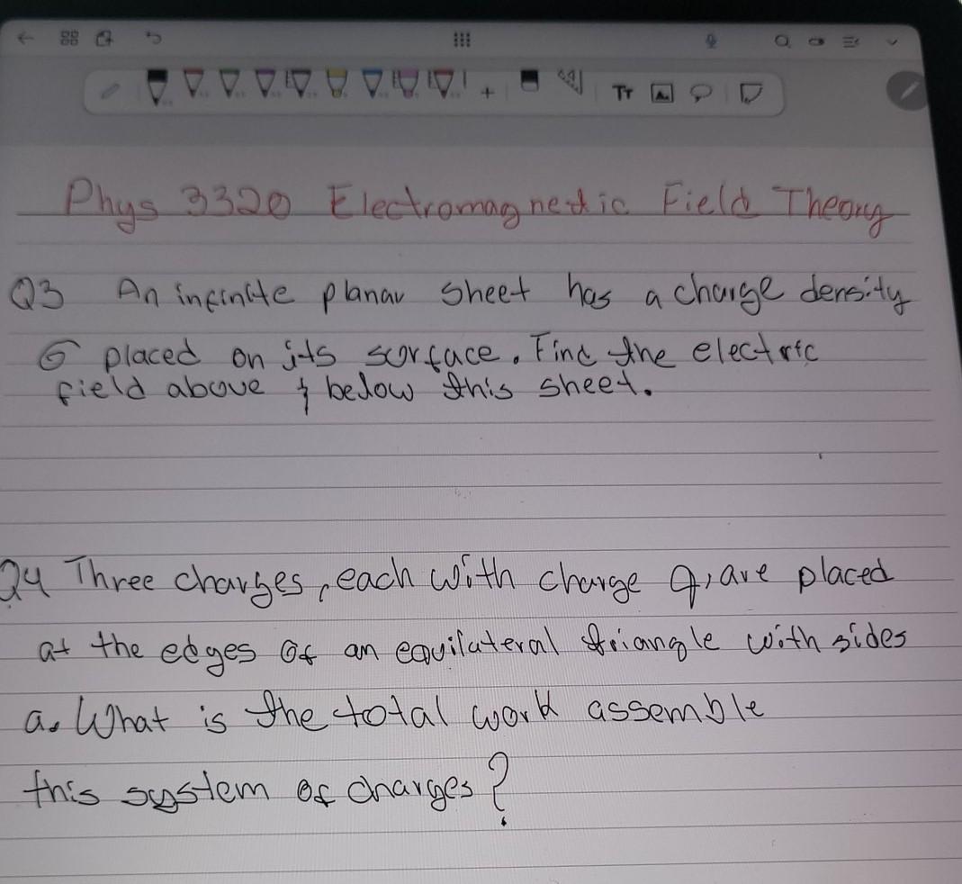 Solved An infinite planar sheet has a charge density placed | Chegg.com
