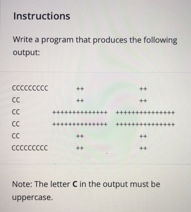 Solved Instructions Write a program that produces the | Chegg.com