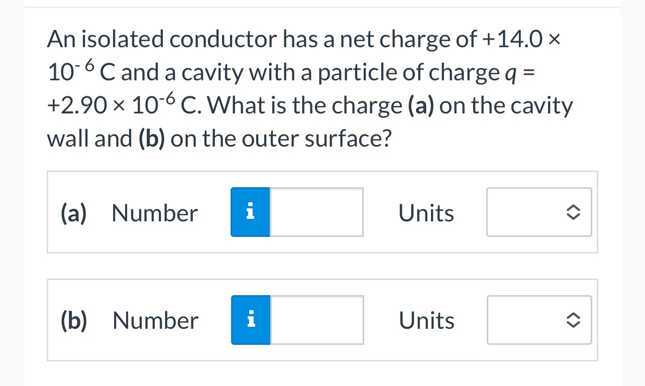 Solved An isolated conductor has a net charge of | Chegg.com