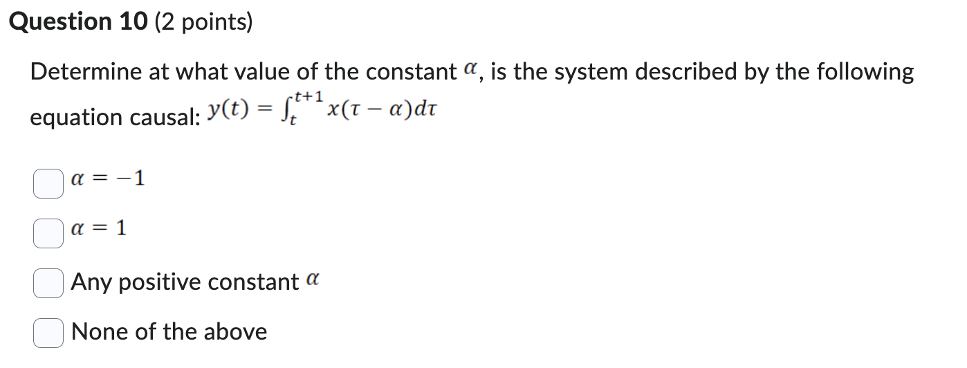 Solved Question 10 (2 ﻿points) ﻿Determine whether the | Chegg.com