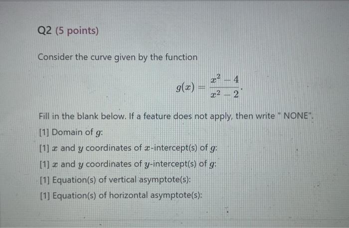 Solved Consider the curve given by the function | Chegg.com