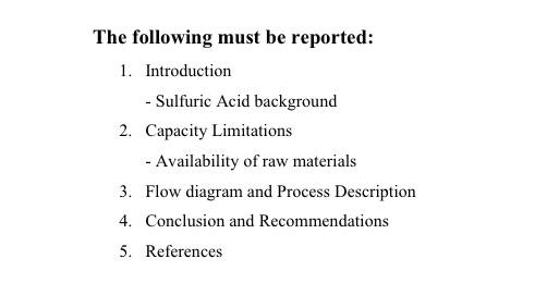 Solved MANUFACTURE OF SULFURIC ACID FROM PYRITE The | Chegg.com