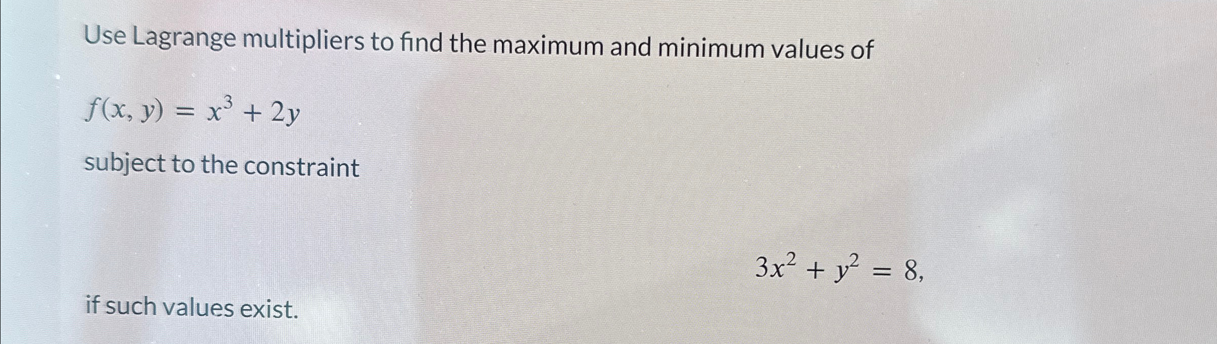 Solved Use Lagrange multipliers to find the maximum and | Chegg.com