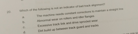 Solved Which of the following is not an indicator of bad | Chegg.com