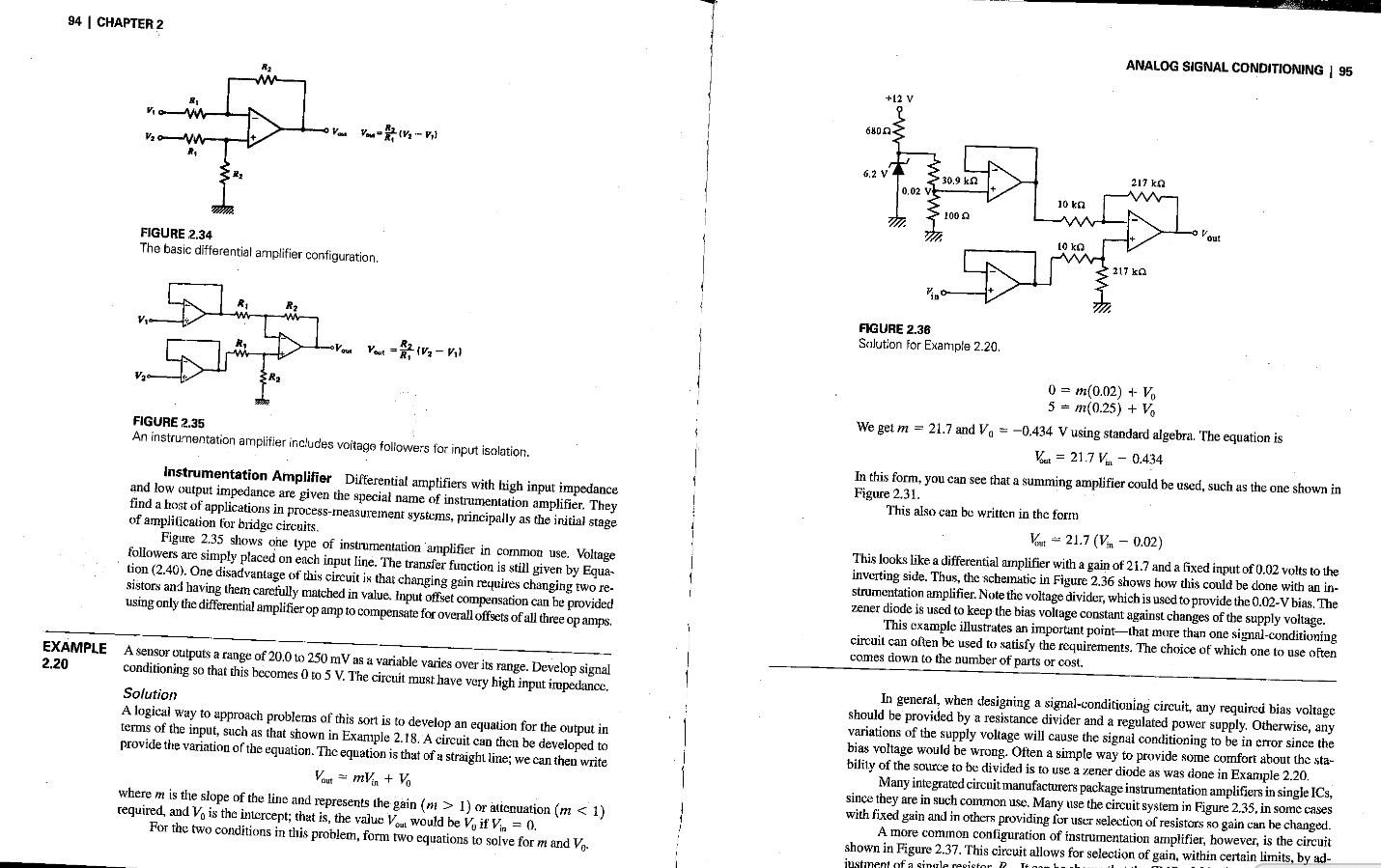 Solved 2.34 ﻿Develop signal analog conditioning for example | Chegg.com