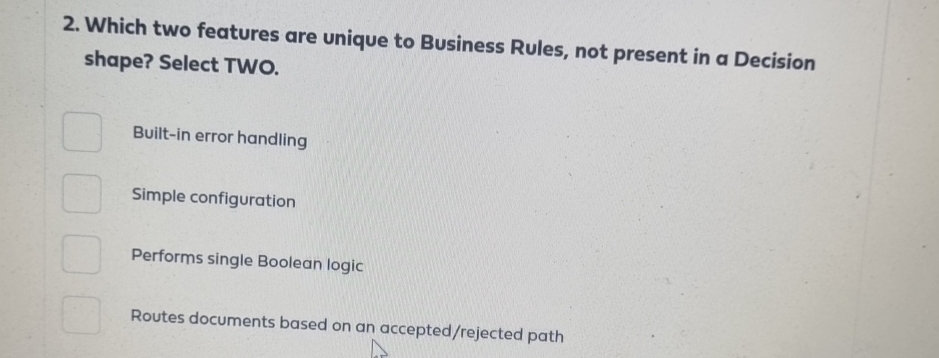 Solved Which two features are unique to Business Rules, not | Chegg.com