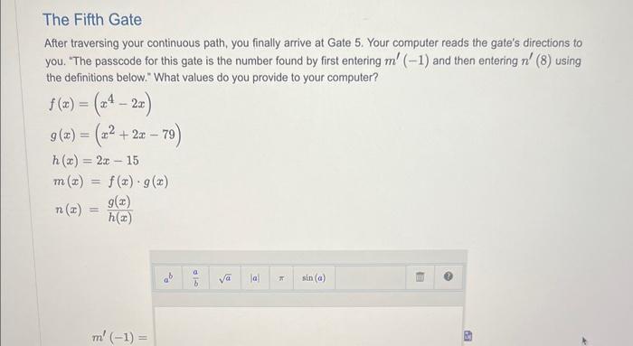 Solved Ihe ritth Gate After traversing your continuous path, | Chegg.com