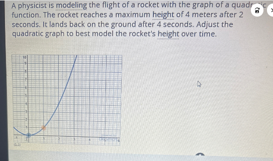 Solved A physicist is modeling the flight of a rocket with | Chegg.com