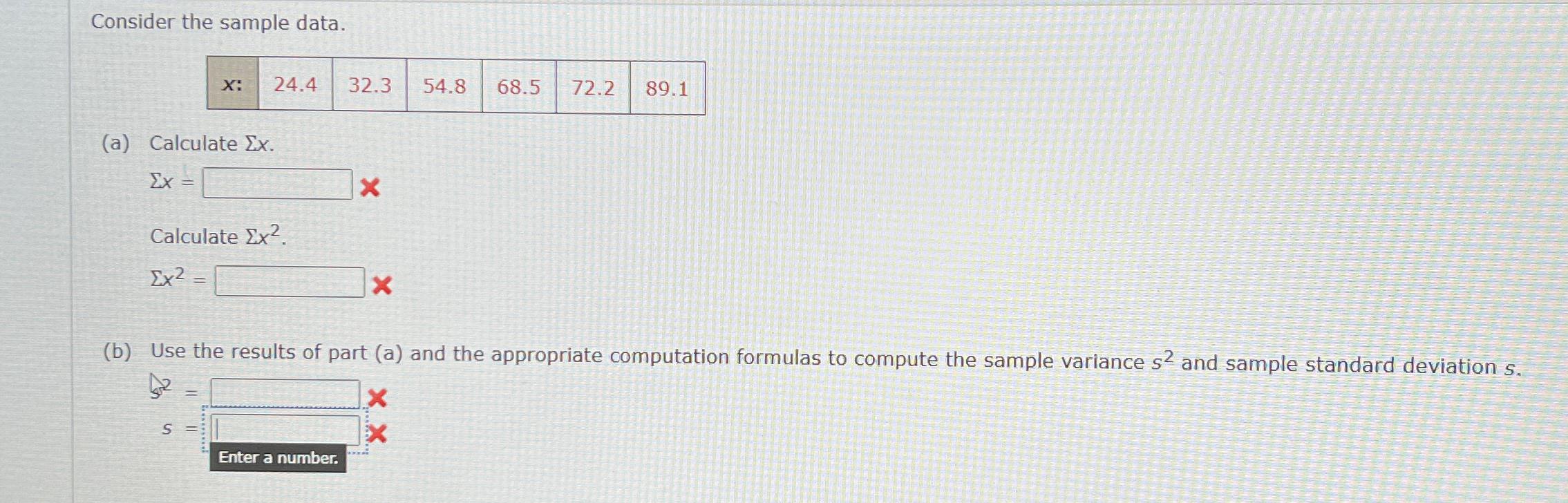 Solved Consider the sample | Chegg.com