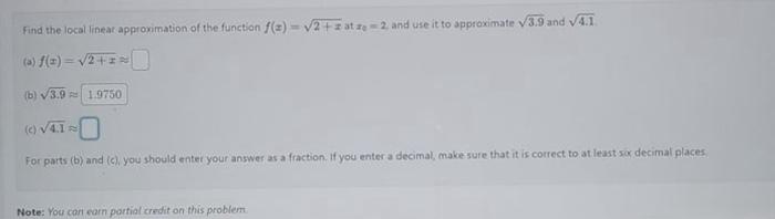 Solved Find the local linear approximation of the function | Chegg.com
