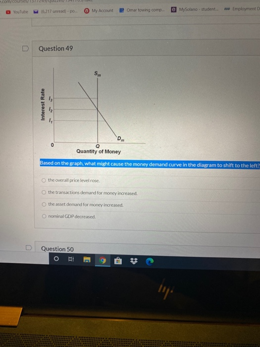 Solved .com/courses YouTube (6,217 unread) - po... My | Chegg.com