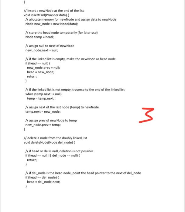 Solved Code: class Provider \{ int ID; String name; String | Chegg.com