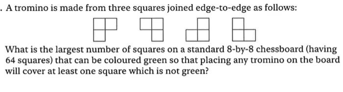 Solved What is the largest number of squares on a standard | Chegg.com