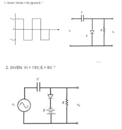 Solved 1.Analyze and draw the output waveform of Vo for the | Chegg.com