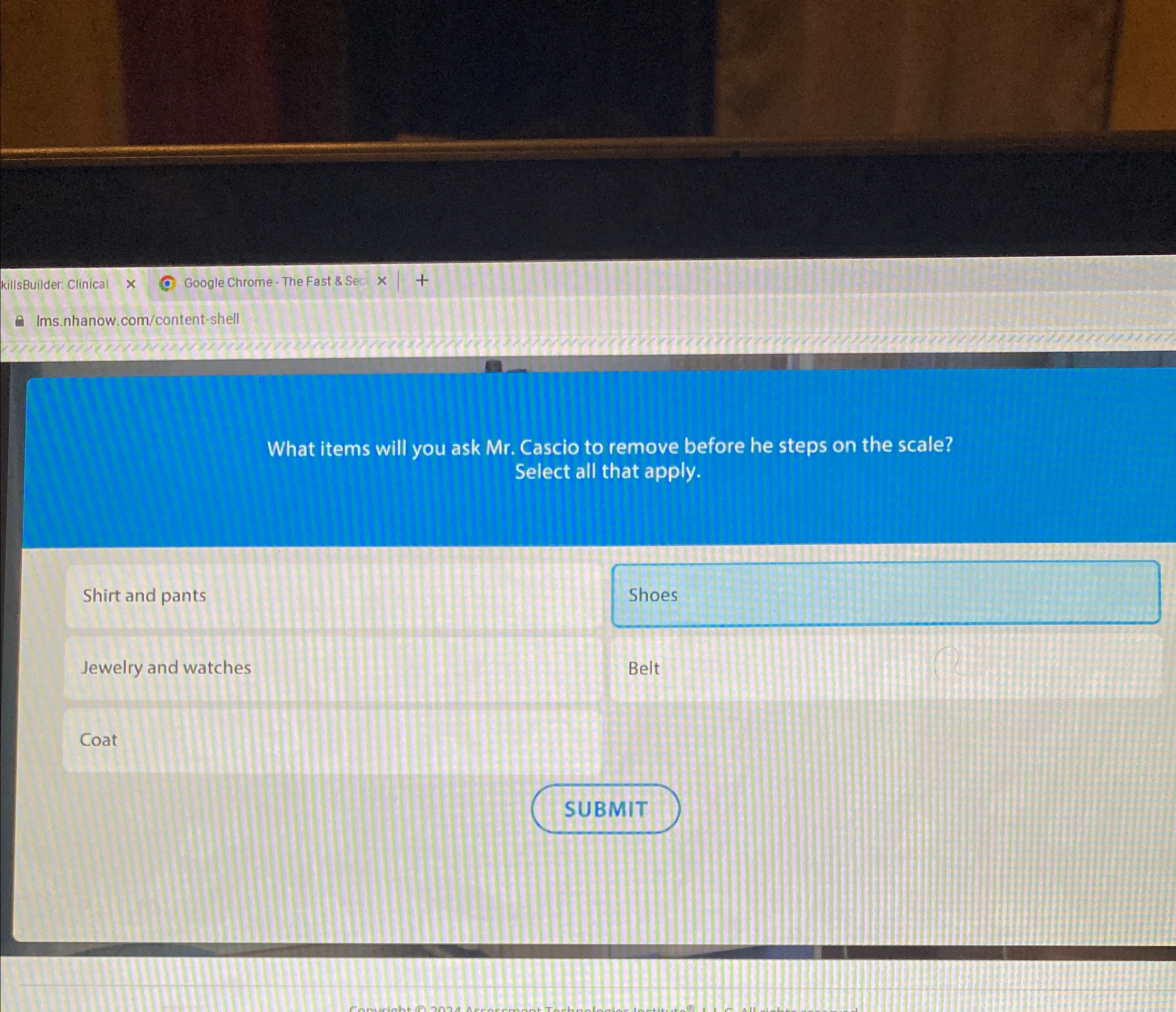 Solved killsBuilder: ClinicalGoogle Chrome - ﻿The Fast & | Chegg.com