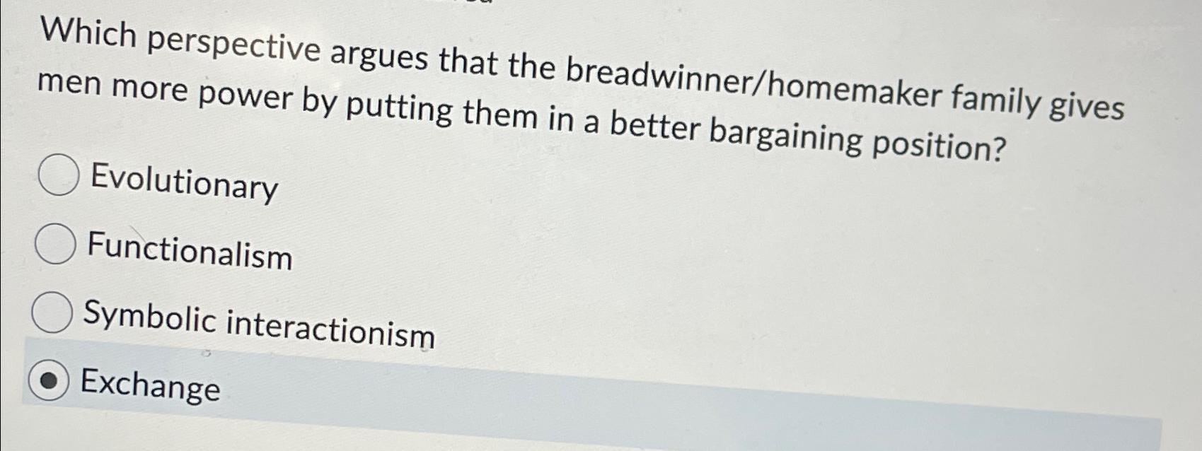 Solved Which perspective argues that the | Chegg.com