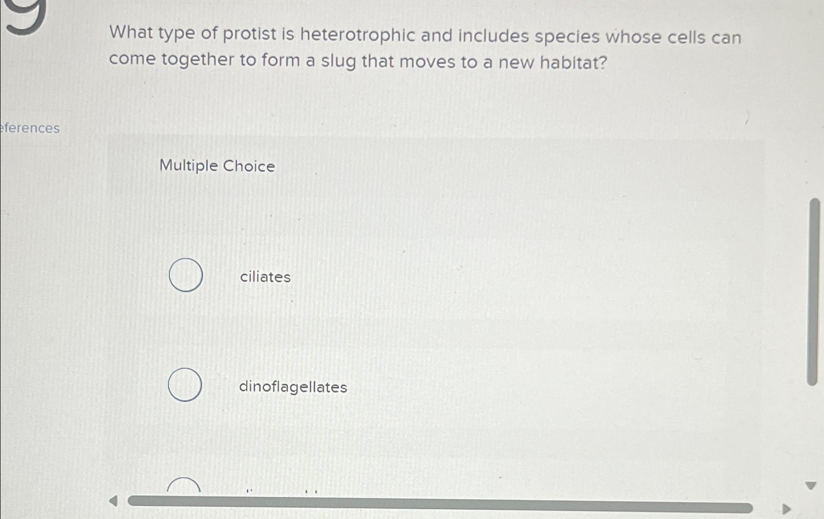 Solved What type of protist is heterotrophic and includes | Chegg.com