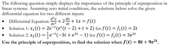 Solved The following question simply displays the importance | Chegg.com