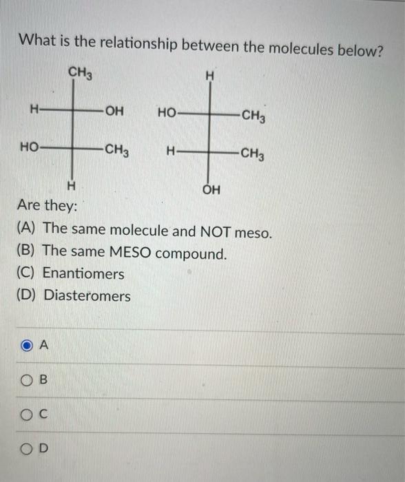 Solved Is the molecule below a meso compound? Yes, it is | Chegg.com