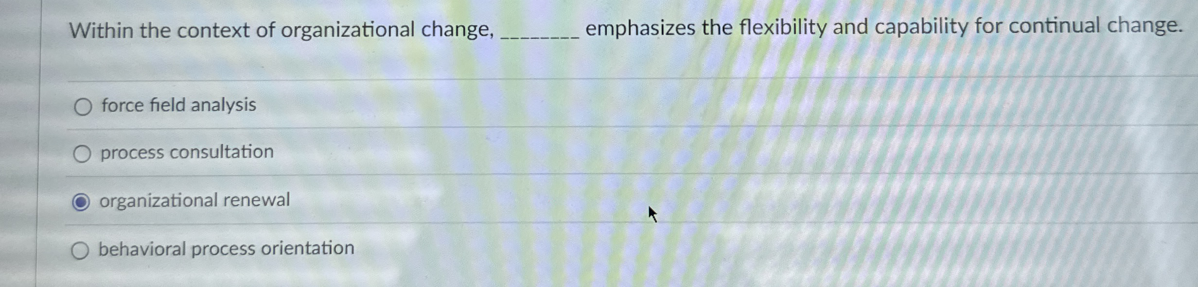 Solved Within the context of organizational change, q, | Chegg.com