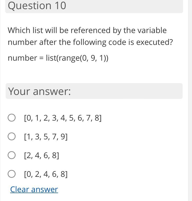 Solved Question 10Which list will be referenced by the | Chegg.com