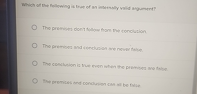 Solved Which of the following is true of an internally valid | Chegg.com