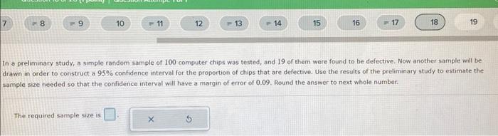 Solved In a preliminary study, a simple random sample of 100 | Chegg.com