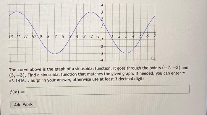 Solved The curve above is the graph of a sinusoidal | Chegg.com