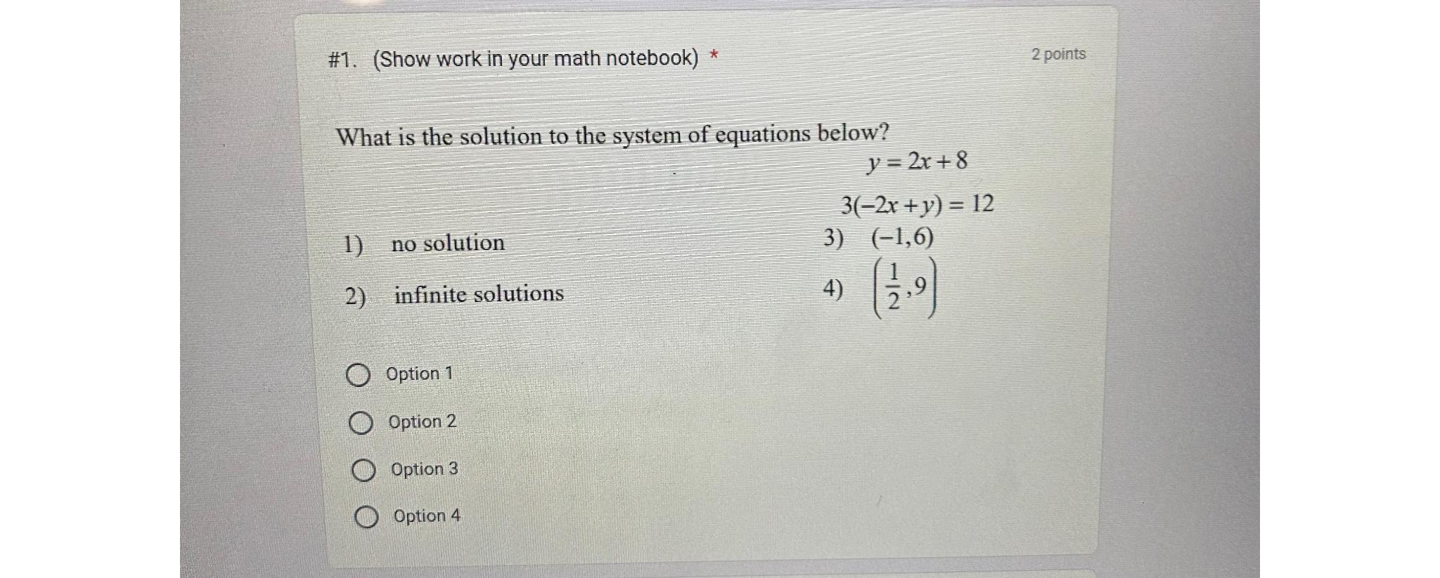 Solved #1. (Show work in your math notebook) *2 ﻿pointsWhat | Chegg.com