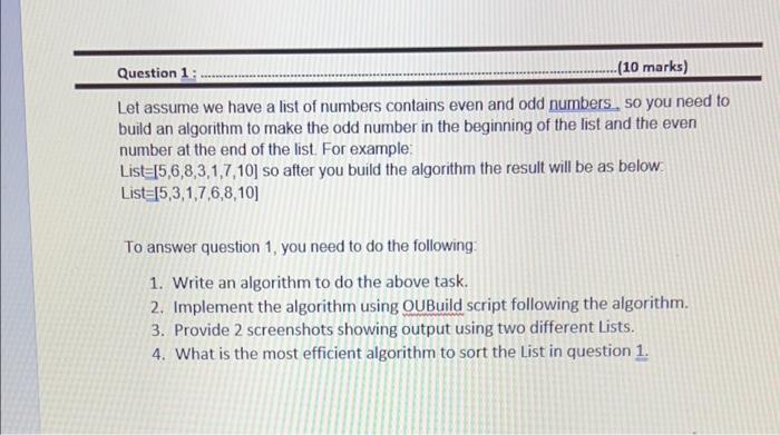 Solved I want the solution through the OUBuild program by | Chegg.com