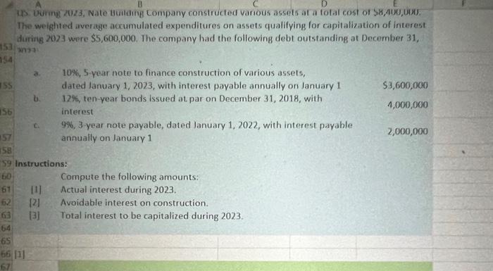Solved The weighted average accumulated expenditures on | Chegg.com