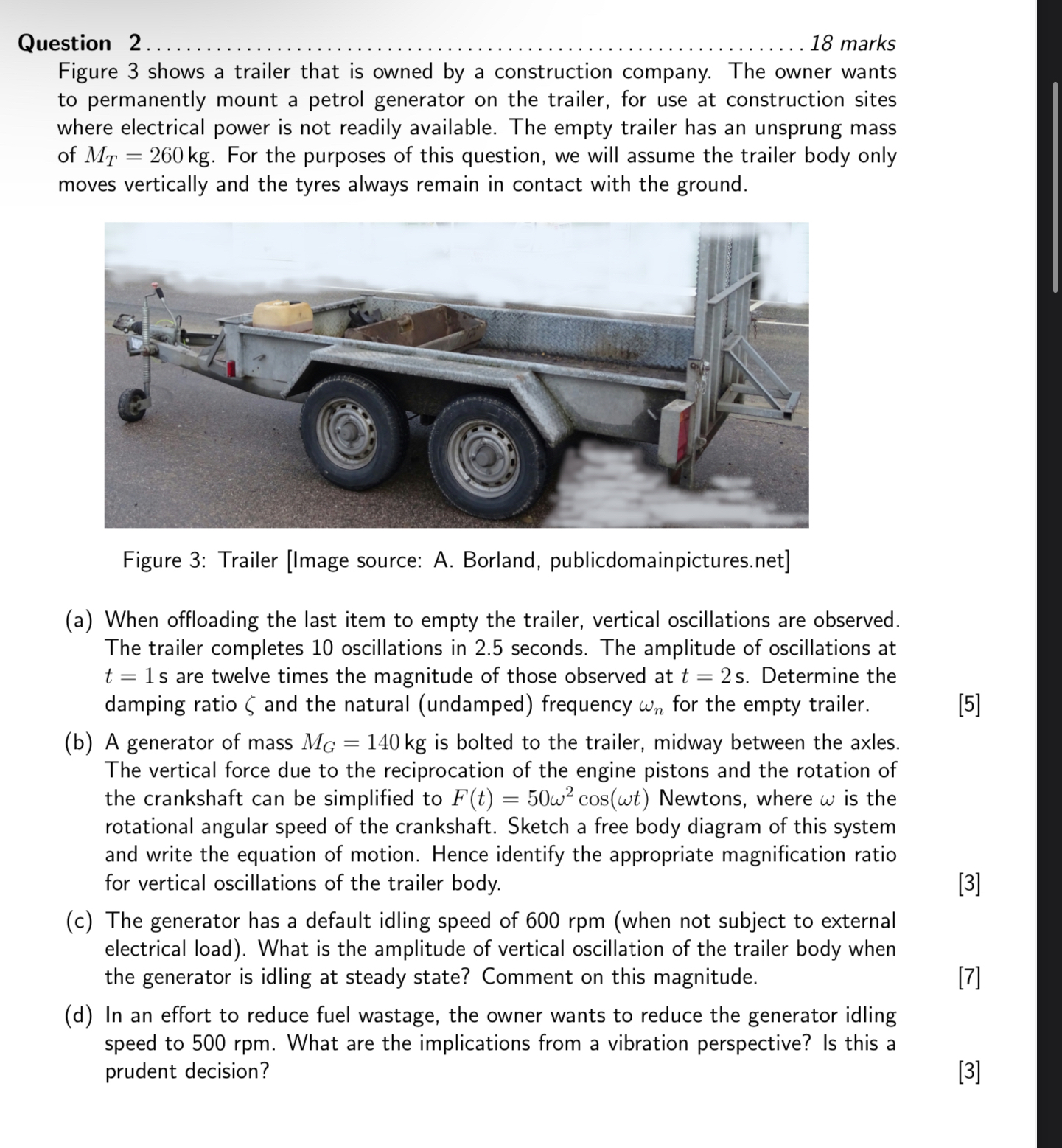 Solved Figure 3 ﻿shows a trailer that is owned by a | Chegg.com