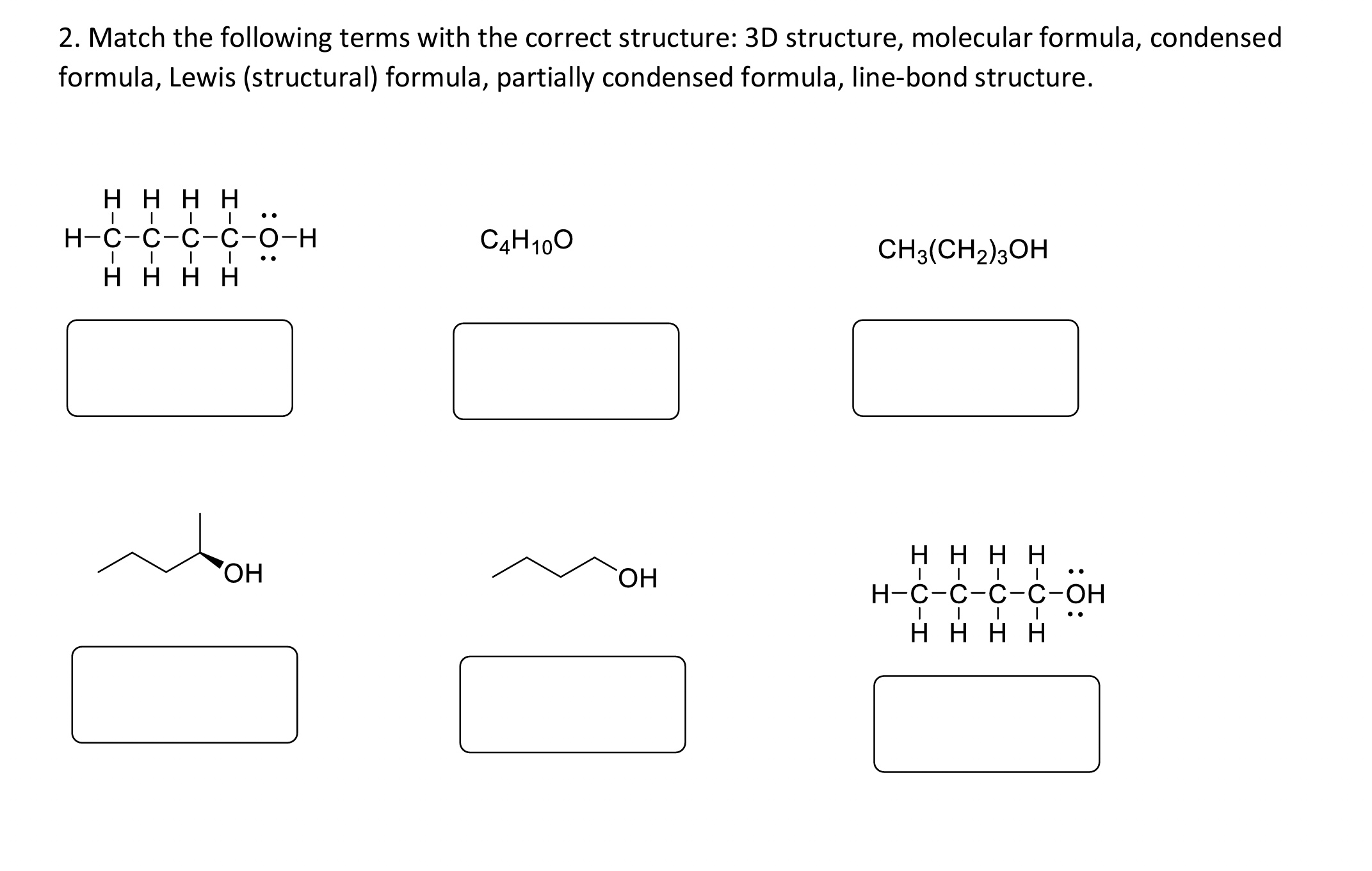 Solved Match the following terms with the correct structure: | Chegg.com