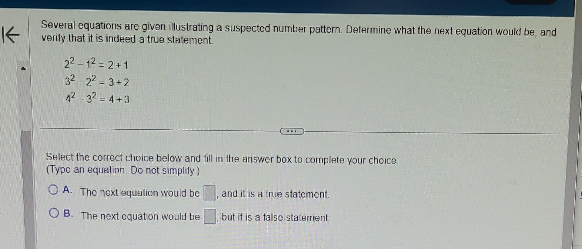 Solved Several equations are given illustrating a suspected | Chegg.com