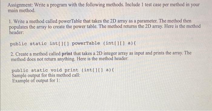 Solved Assignment: Write a program with the following | Chegg.com