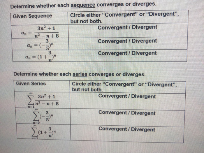 Solved Determine whether each sequence converges or | Chegg.com