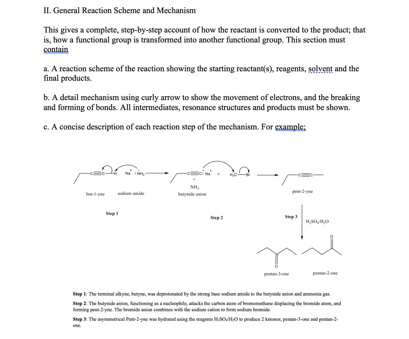 Solved Create a general reaction and mechanism scheme for | Chegg.com