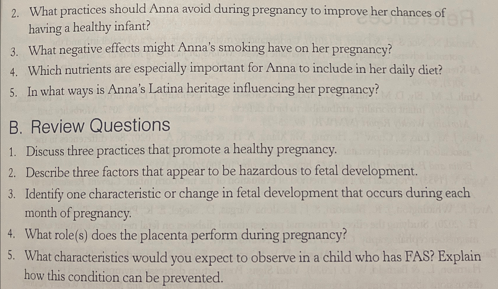 Solved What practices should Anna avoid during pregnancy to | Chegg.com