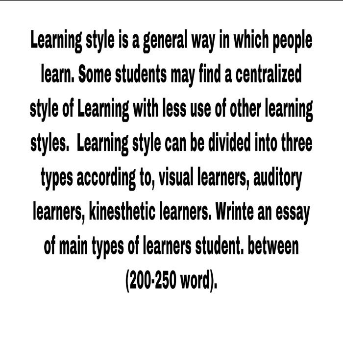 Solved Learning style is a general way in which people | Chegg.com