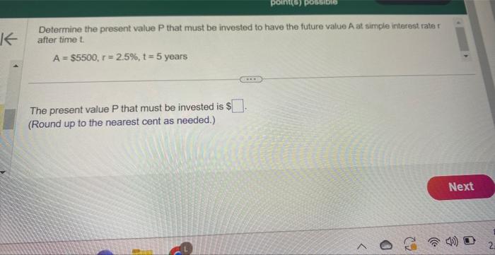 Solved Determine the present value P that must be invested | Chegg.com