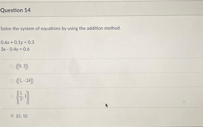 Solved Solve the system of equations by using the addition | Chegg.com