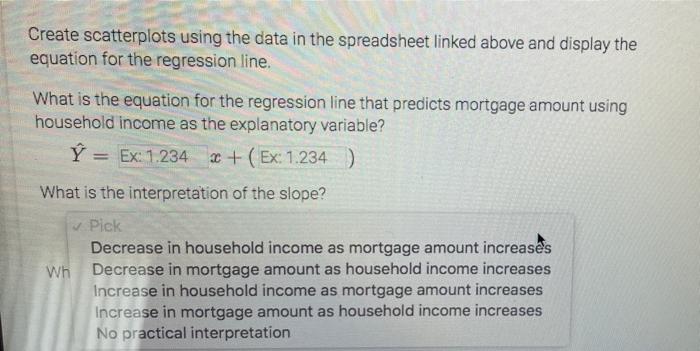 Solved Create scatterplots using the data in the spreadsheet | Chegg.com