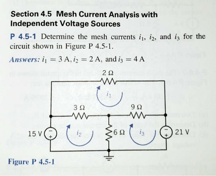 Solved Section 4.5 Mesh Current Analysis with Independent | Chegg.com