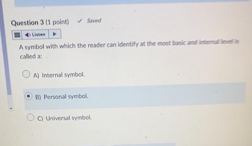Solved A symbol with which the reader can identify at the | Chegg.com