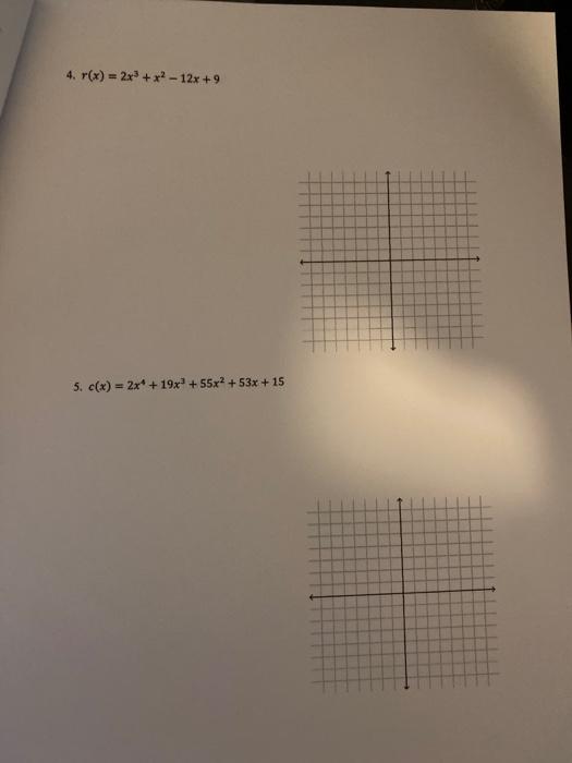 Solved graph each of the following polynomial functions. | Chegg.com