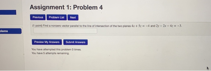 Solved Assignment 1: Problem 4 Previous Probler List Next (1 | Chegg.com