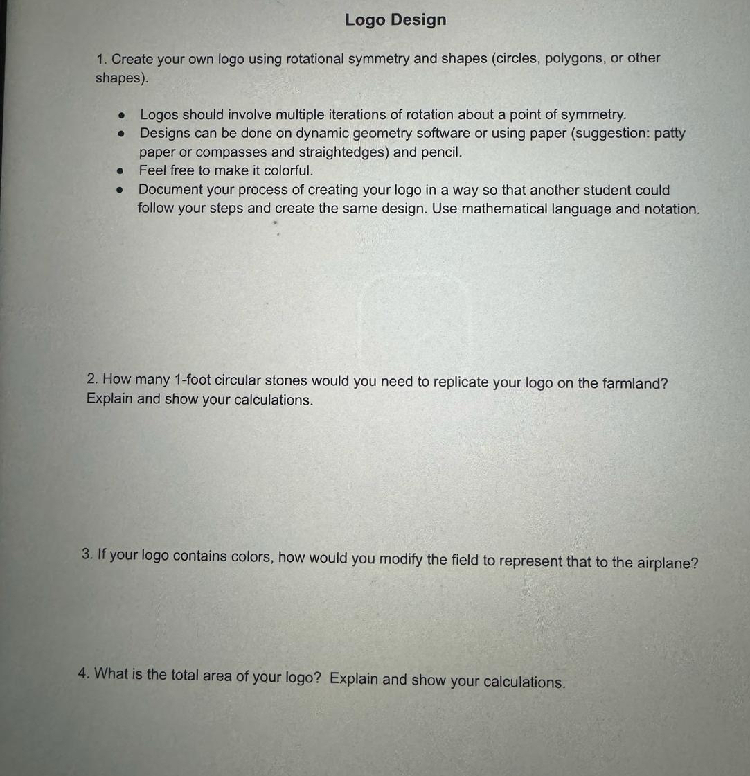 Solved Logo DesignCreate your own logo using rotational | Chegg.com