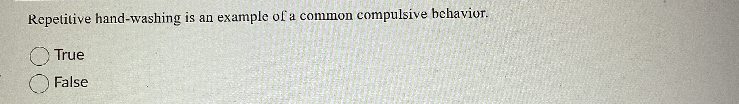 Solved Repetitive hand-washing is an example of a common | Chegg.com