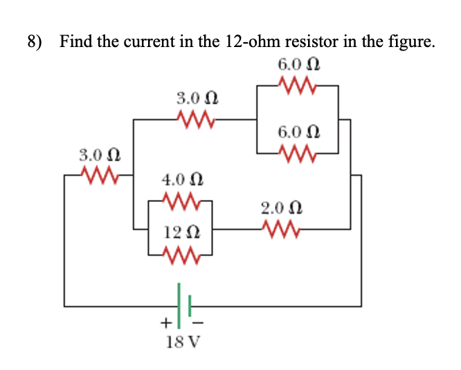Solved Find the current in the 12-Ohm resistor in the figure | Chegg.com